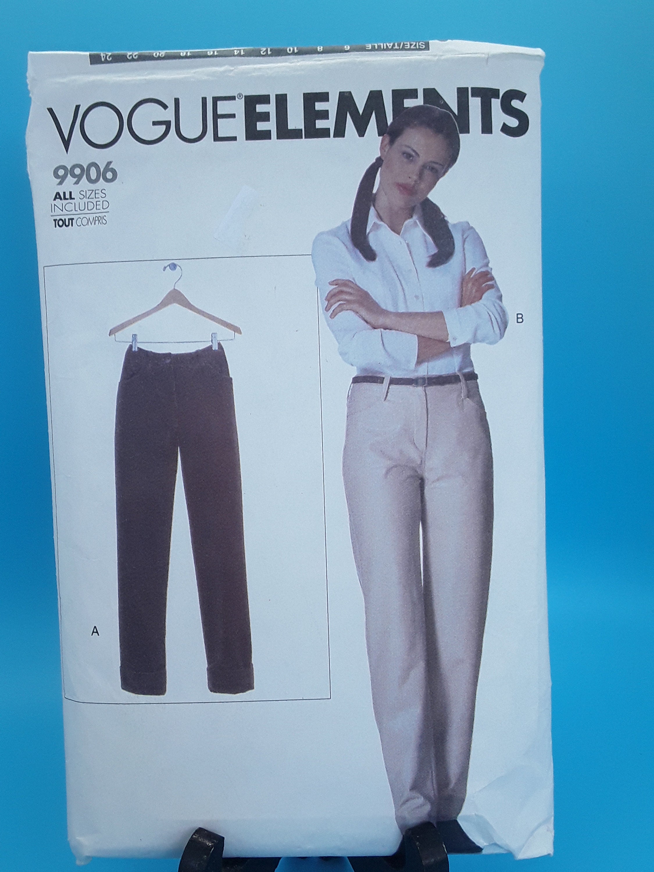 Vogue Elements 9906 Pattern Misses/misses Petitte Pants Size 6 22 ...