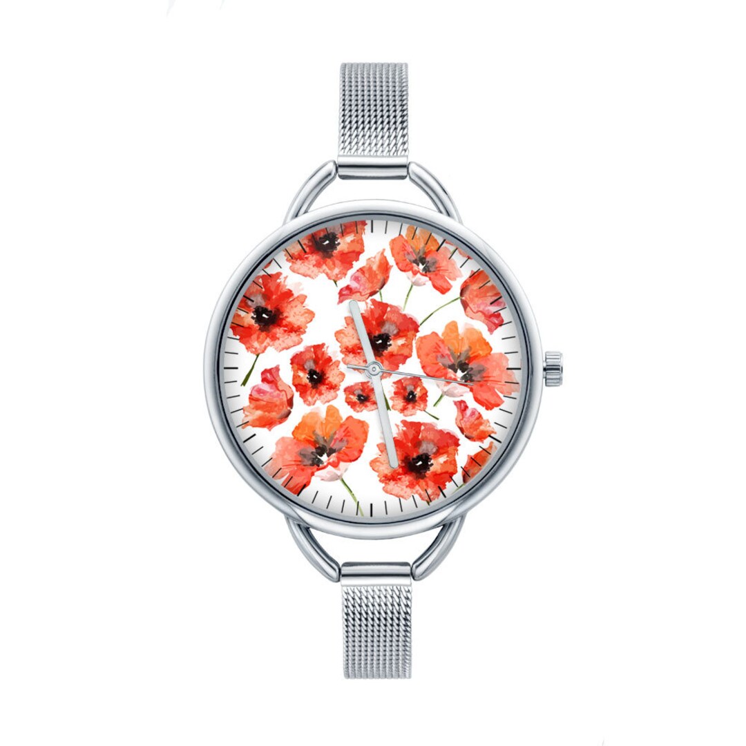 Watch With Graphic POPPIES Polish Folk Art Gift for Women - Etsy