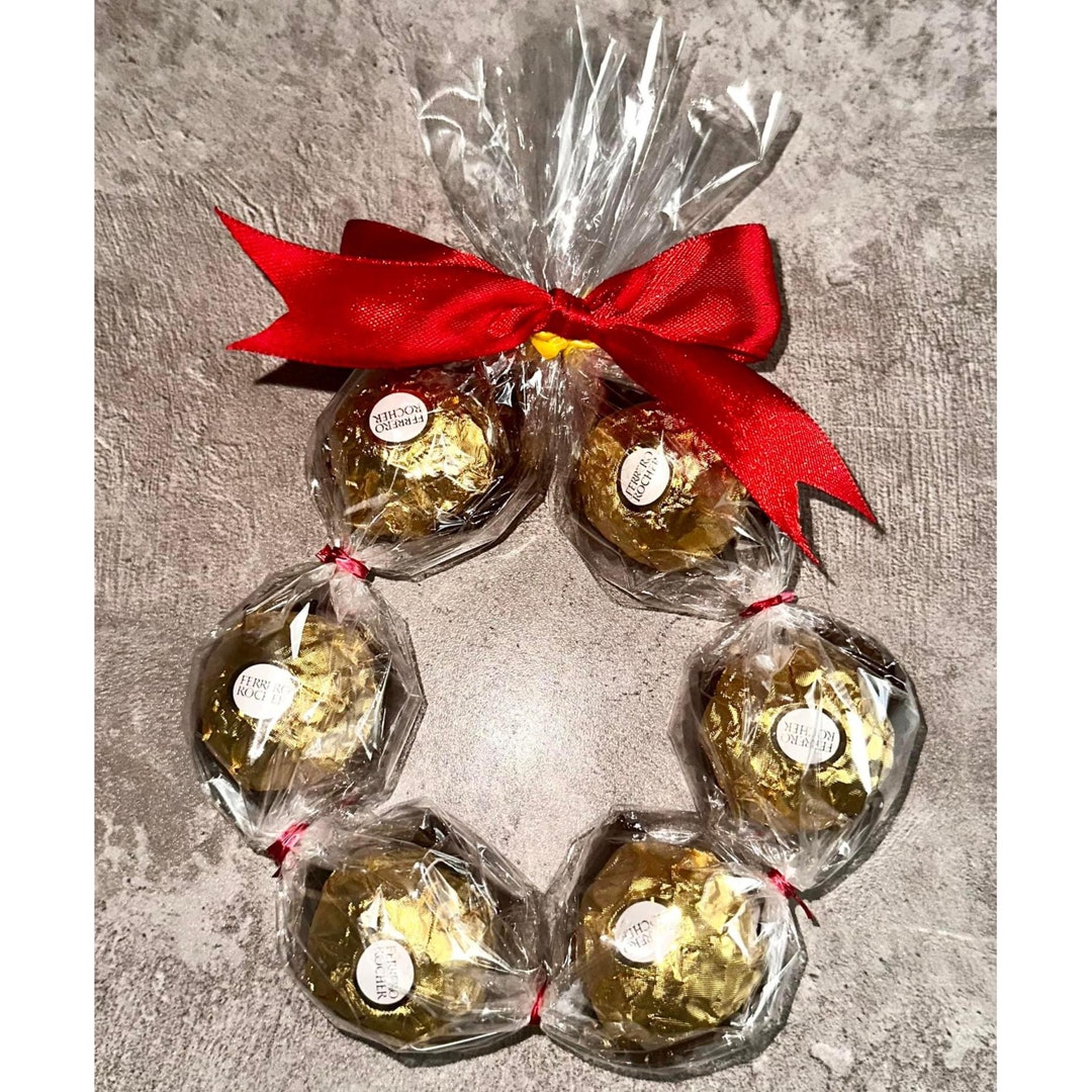 Ferrero Rocher Wreath Lindor Raffaello Chocolate Bar Present Gift Bow ...