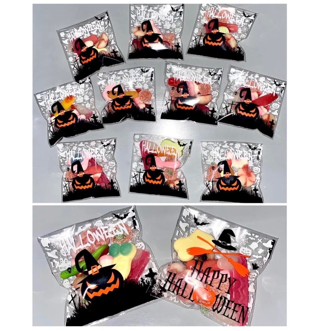 Halloween Prefilled Bags Sweet Sweets Candy Treats Kids Skull Witch ...