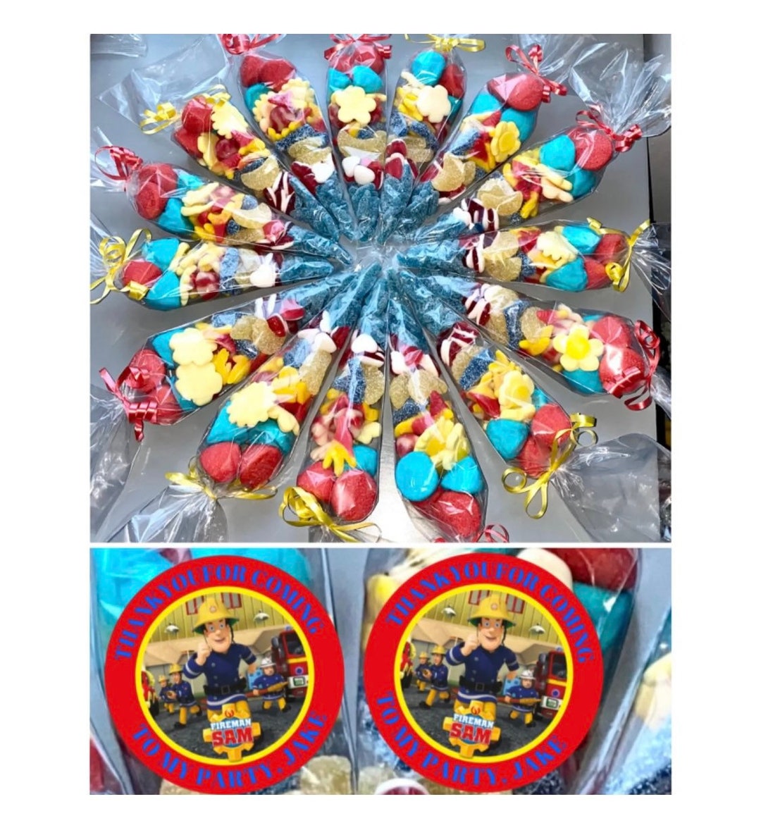 Large Pre-filled Fireman Sam Engine Truck Personalised Party Sweet ...