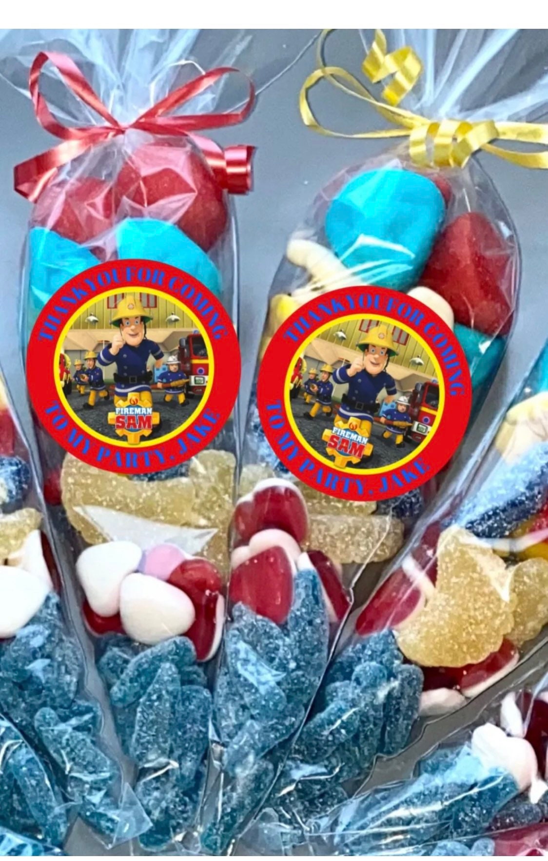 Large Pre-filled Fireman Sam Engine Truck Personalised Party - Etsy