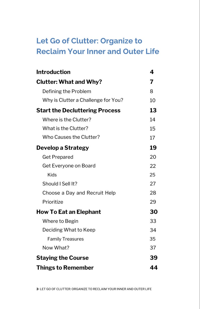 Let Go of Clutter Printable Ebook - Etsy