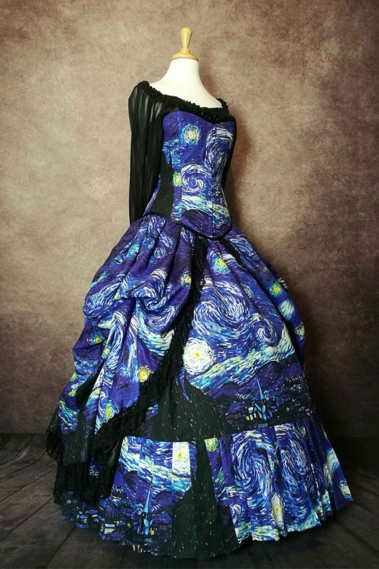 Van Gogh Starry Night Corset Gown | Starry Night Victorian Wedding ...