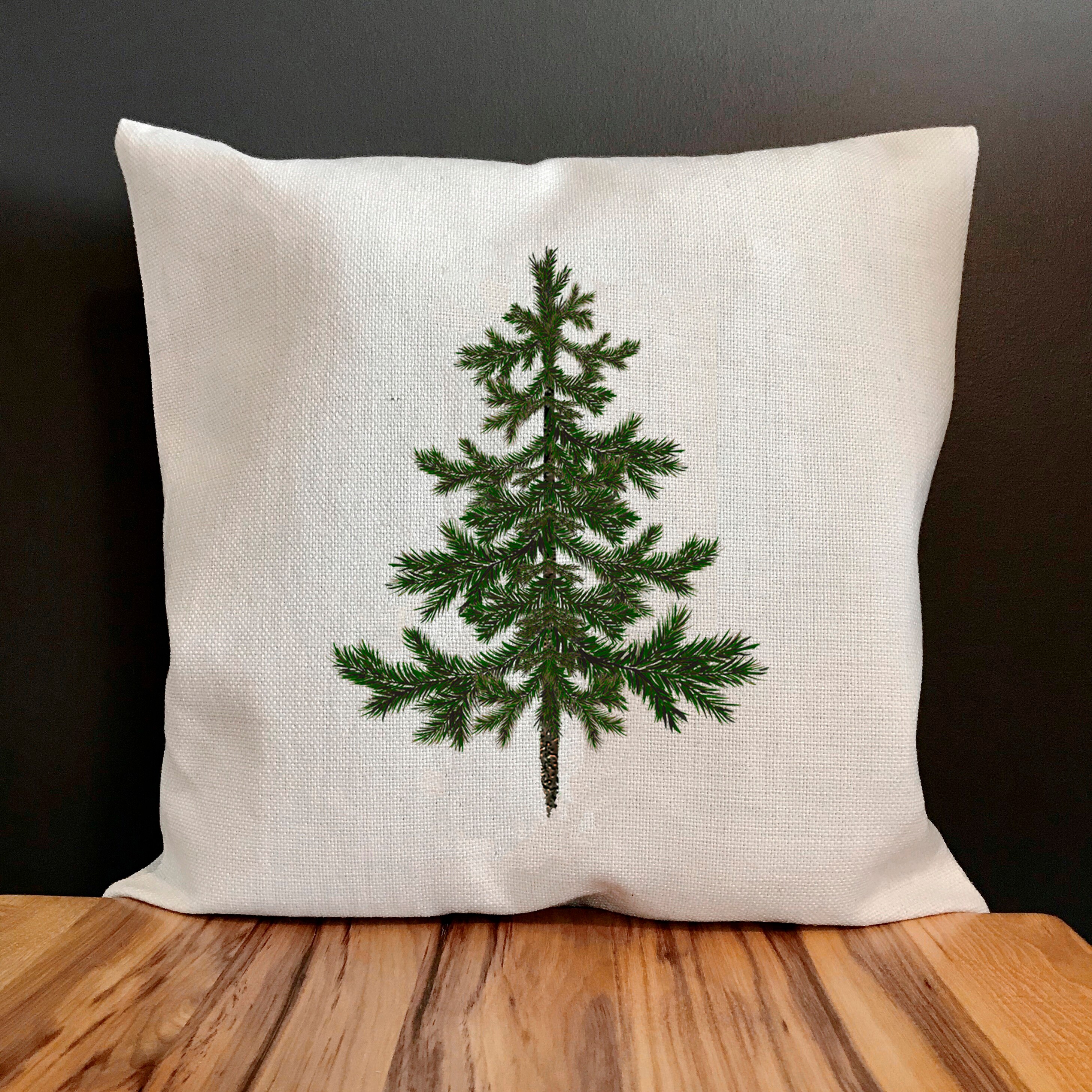 Original Artwork Pine Tree Decorative Accent Pillows, Four Styles, High ...