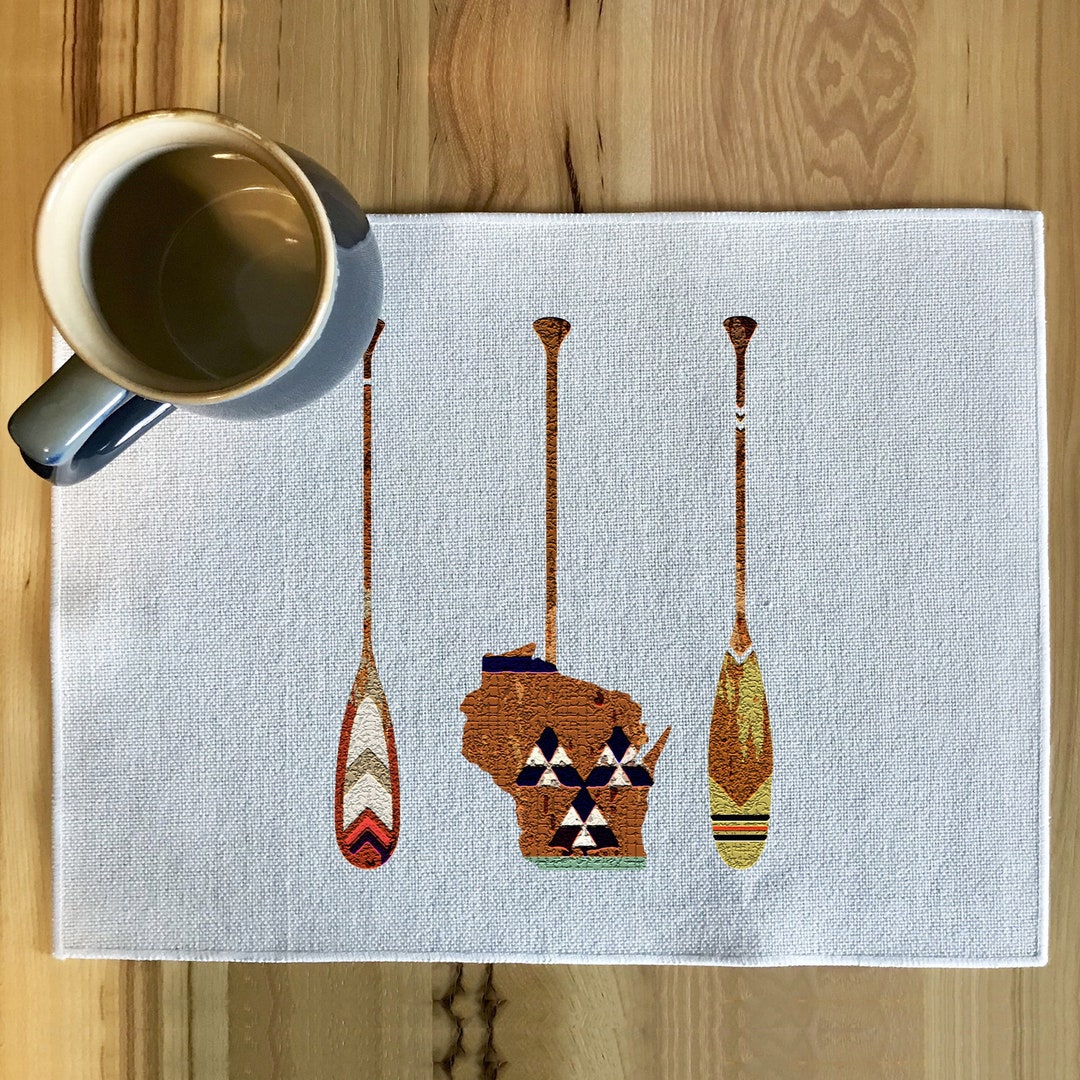 State-themed Lake Life Placemat, Your State Appears on the Oars, Heavy ...
