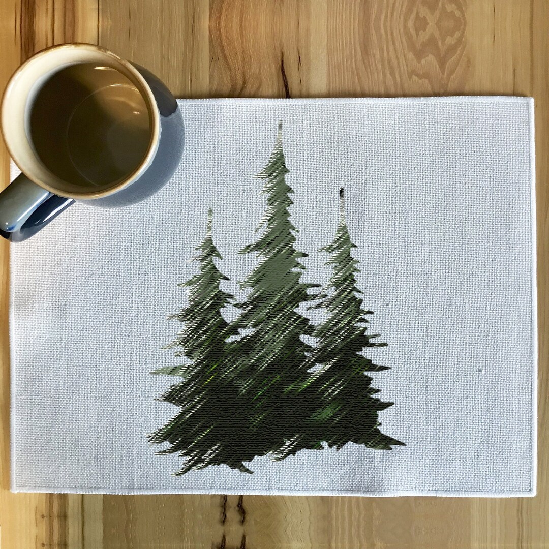 Pine Tree Forest Placemat, Bring Nature Inside With This High Quality ...