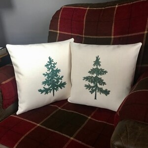 Original Artwork Pine Tree Decorative Accent Pillows, Four Styles, High ...