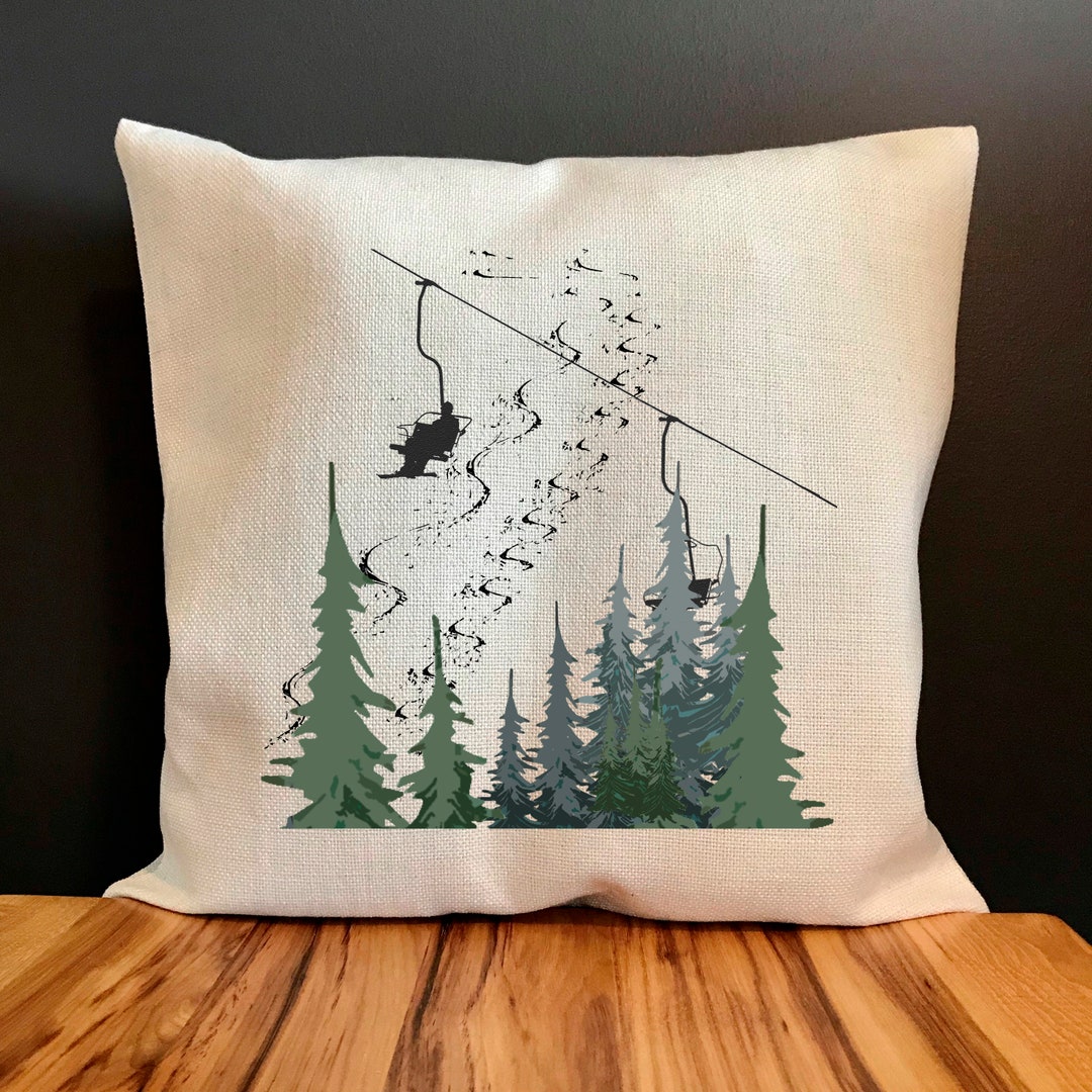 Throw Pillow, Back Country Skiing or Snowboarding Decorative Accent ...