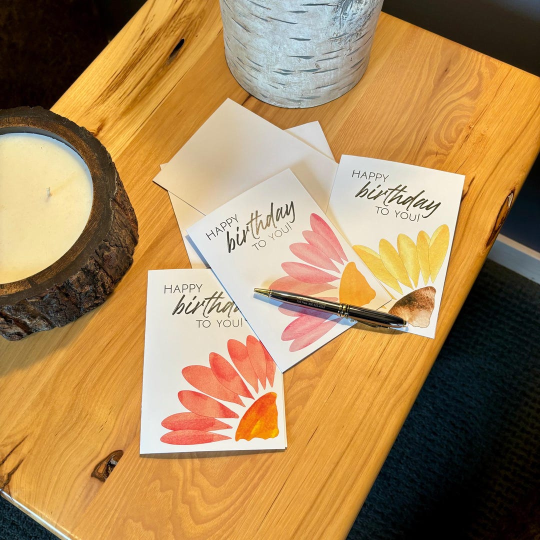 Custom Business Greeting Cards, Includes Envelopes, 4"x6", Minimum of ...