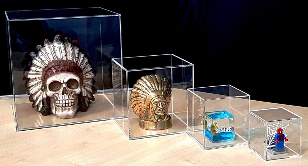 Clear Acrylic Perspex Cube Display Case Without Base - Etsy UK