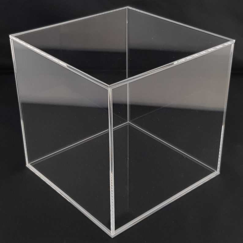 Clear Acrylic Perspex Cube Display Case Without Base - Etsy UK