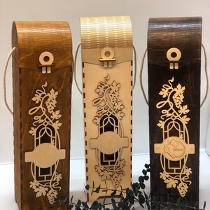 Laser Cut Living Hinge Wine Box/carrier (customizable) - Etsy