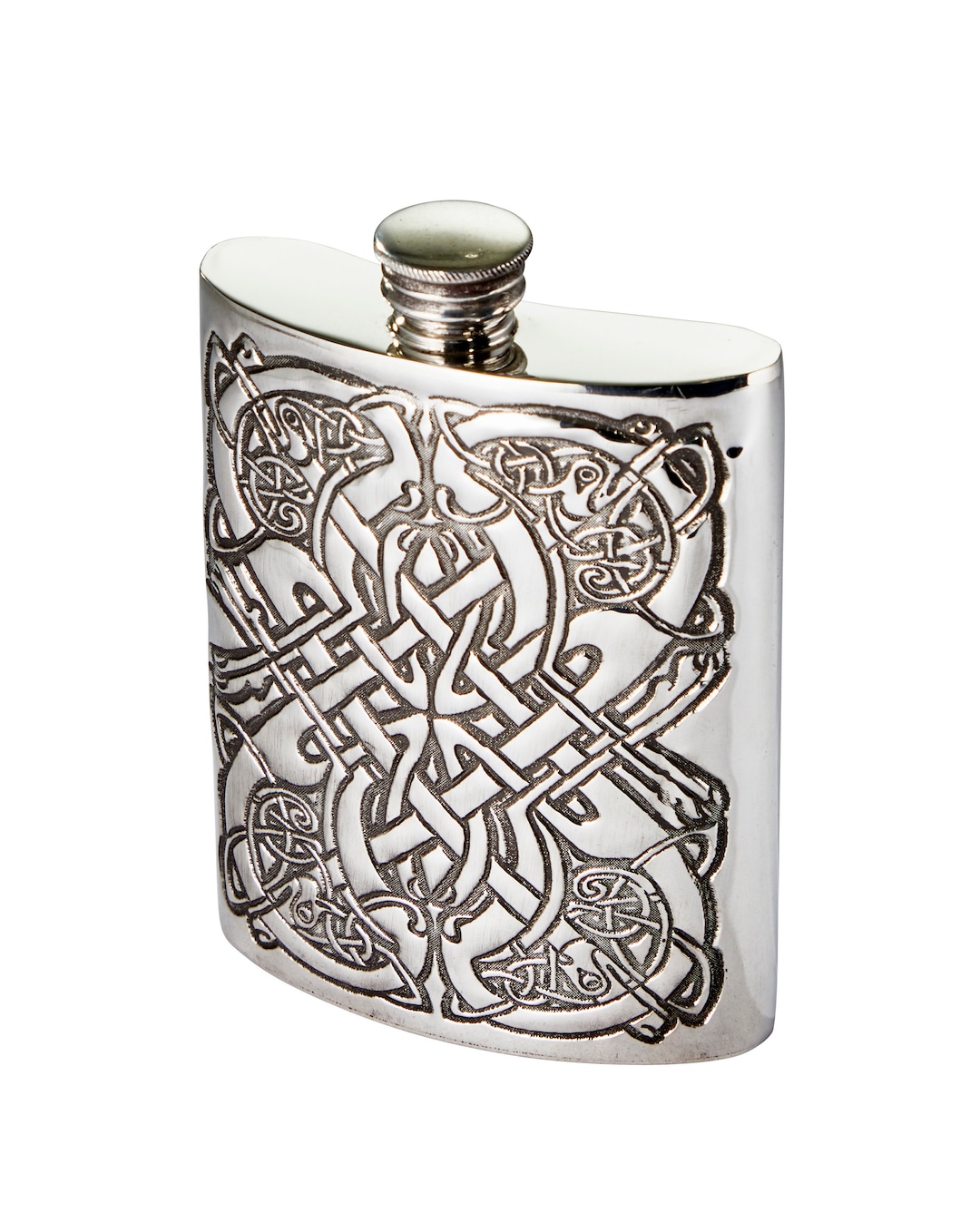 Celtic Heavy Embossed Pattern Flask, Spirit Flask, Whisky Flask, Hip ...