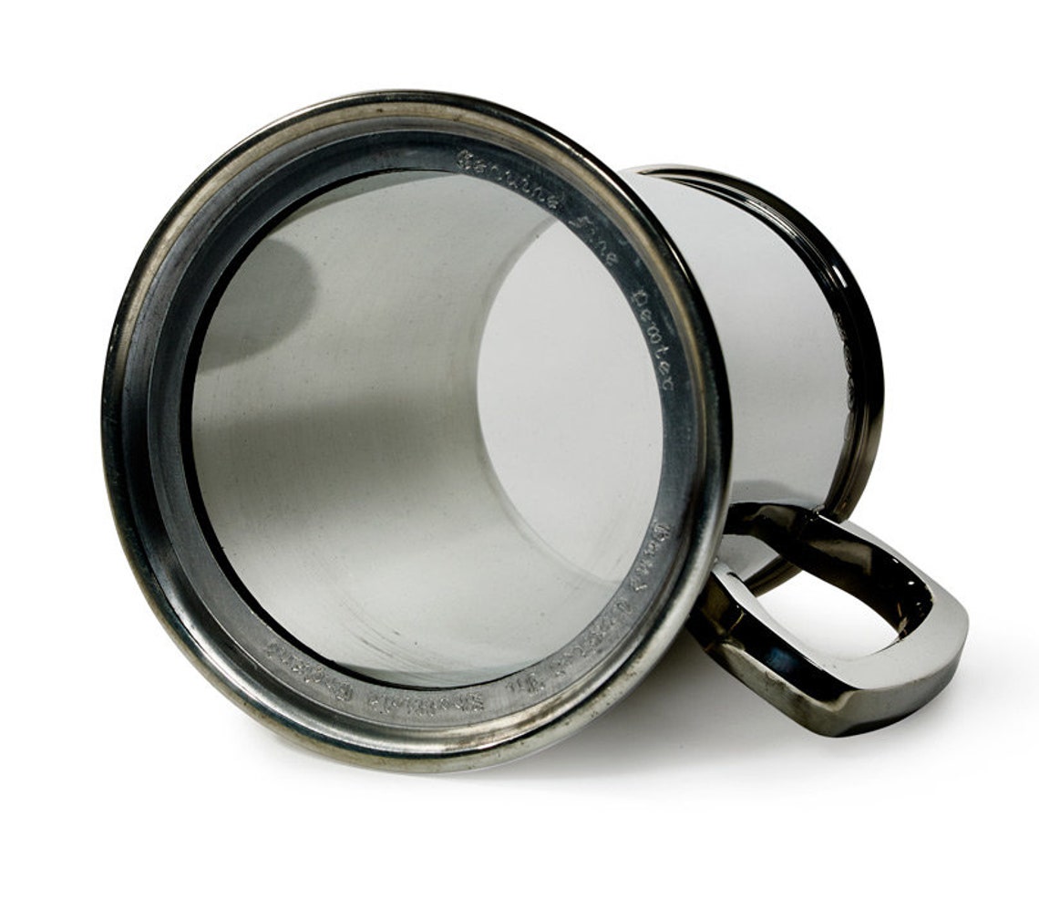 Glass Bottom Plain Polished 1 Pint Wentworth Pewter Tankard | Etsy