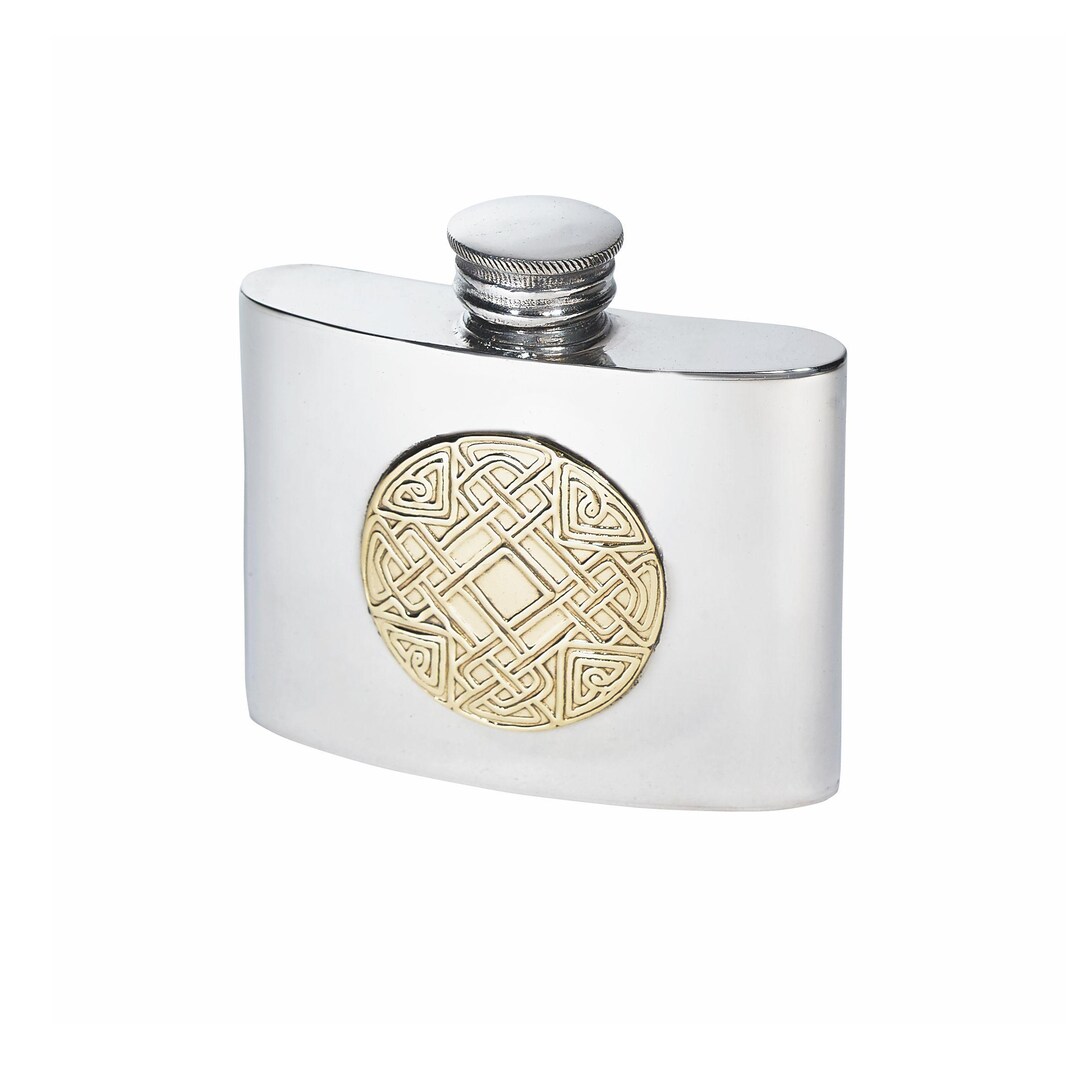 Celtic Pewter Hip Flask: 2oz Pocket Spirit Flask, Handmade - Etsy