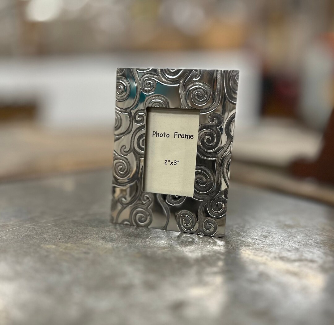 Tree of Life Pewter Photo Frame: Mini 2x3, Handmade - Etsy