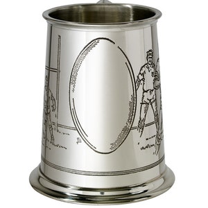Rugby Scene 1 Pint Wentworth Pewter Tankard - Etsy