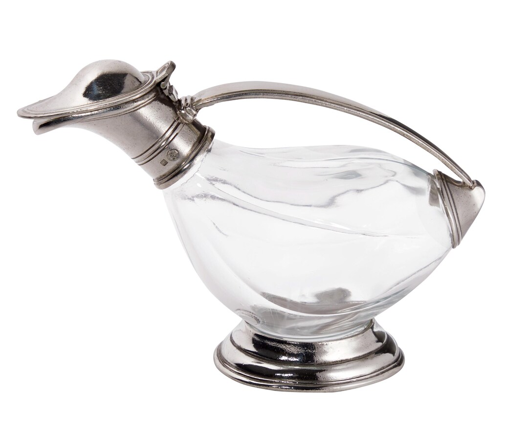 Duck Decanter - Pewter and Glass Wine Decanter, Wine Jug - Etsy