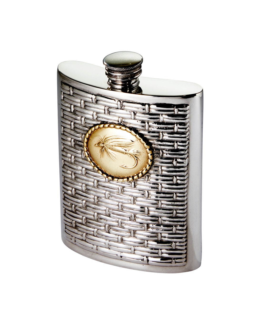 Fly Fishing Basket Weave Flask Brass - Etsy