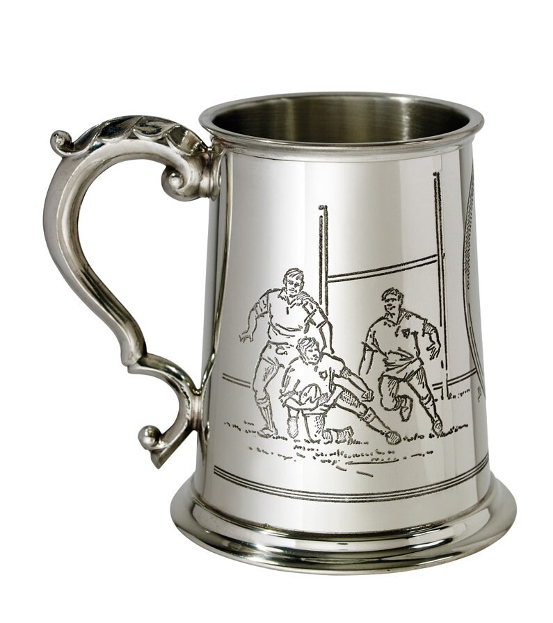 Rugby Scene 1 Pint Wentworth Pewter Tankard - Etsy UK
