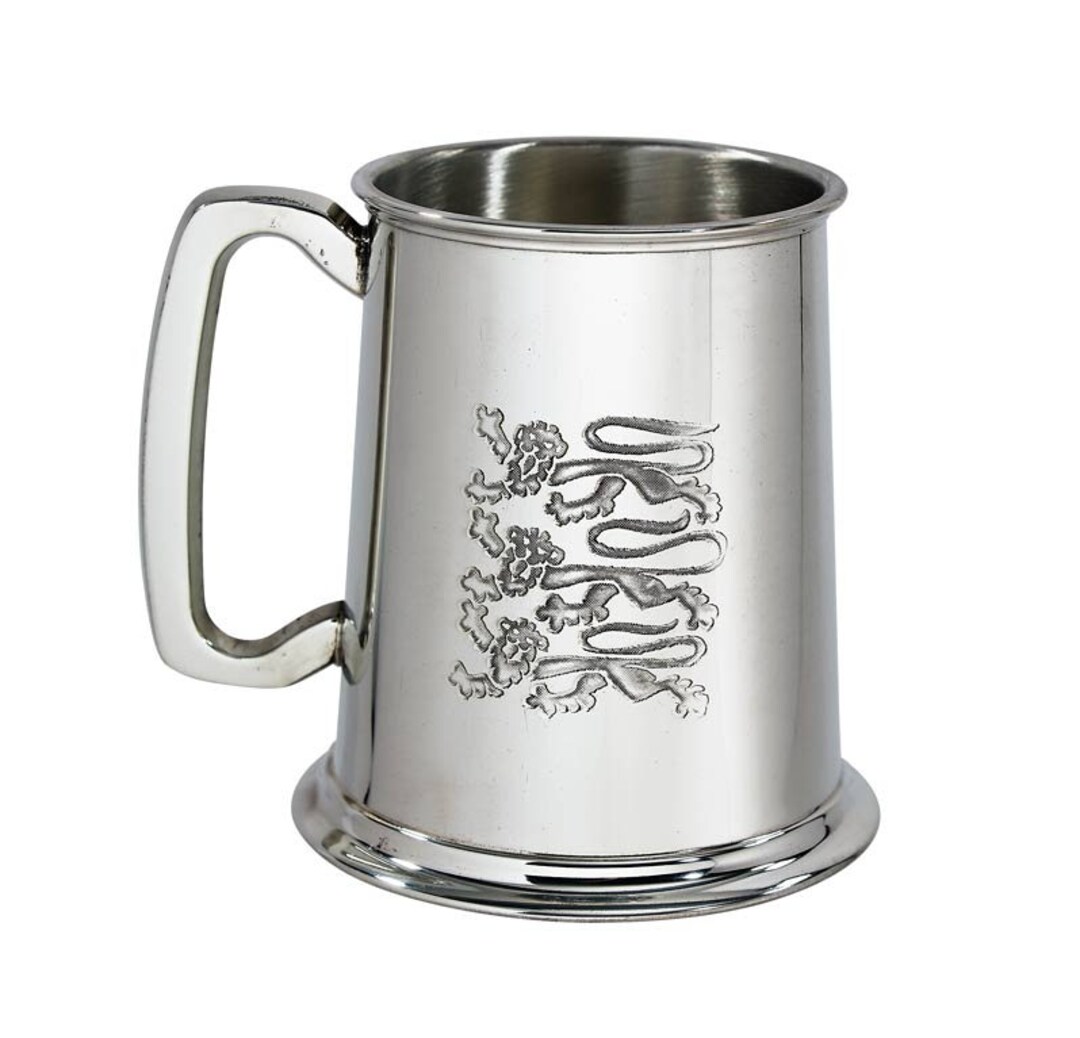 Three Lions 1 Pint Wentworth Pewter Tankard - Football Gift - Etsy