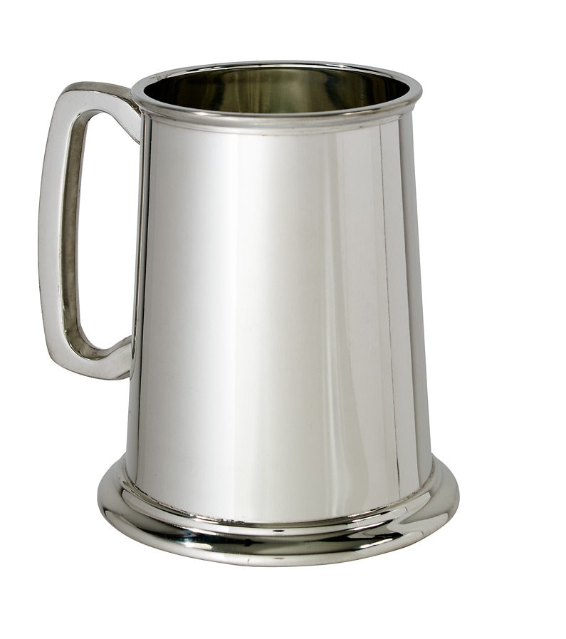Glass Bottom Plain Polished 1 Pint Wentworth Pewter Tankard - Etsy