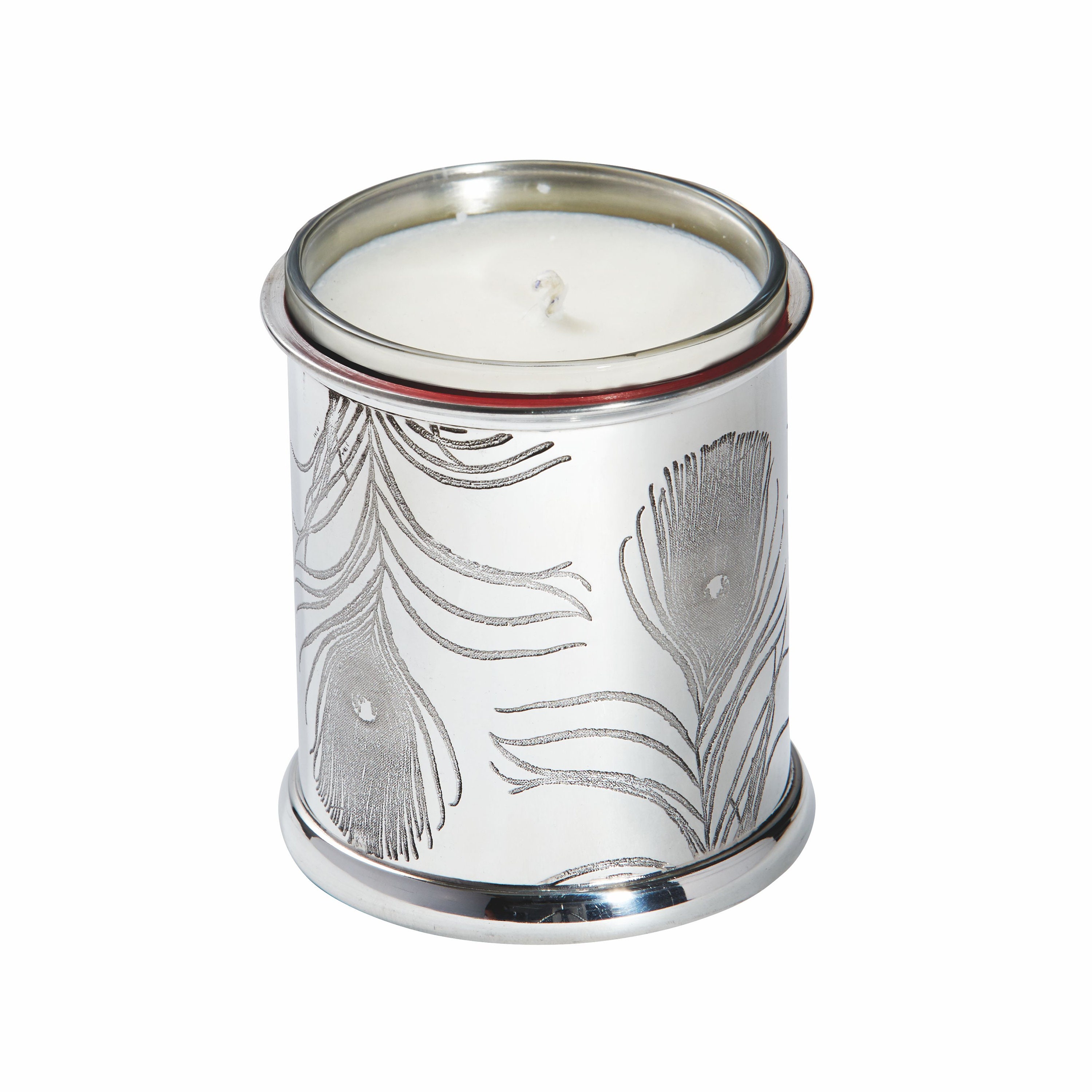 Peacock Feather Pewter Candle Votive - Wentworth Pewter - Etsy UK
