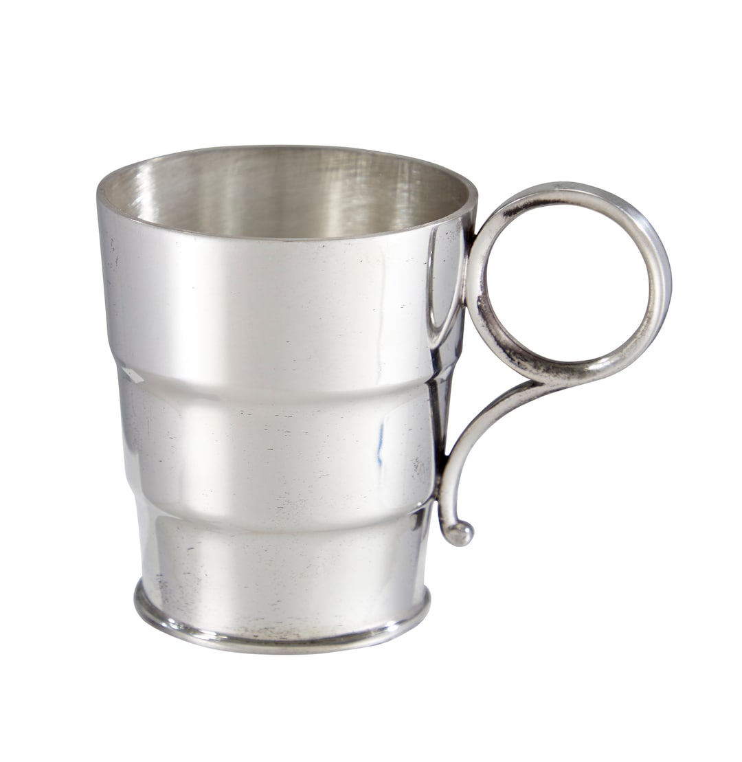 Pewter Whisky Cup: Small Spirit Shot Glass With Ring Handle - Etsy
