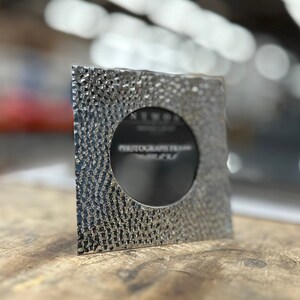 Hammered Finish Square Pewter Photo Frame, Picture Frame - Wentworth ...