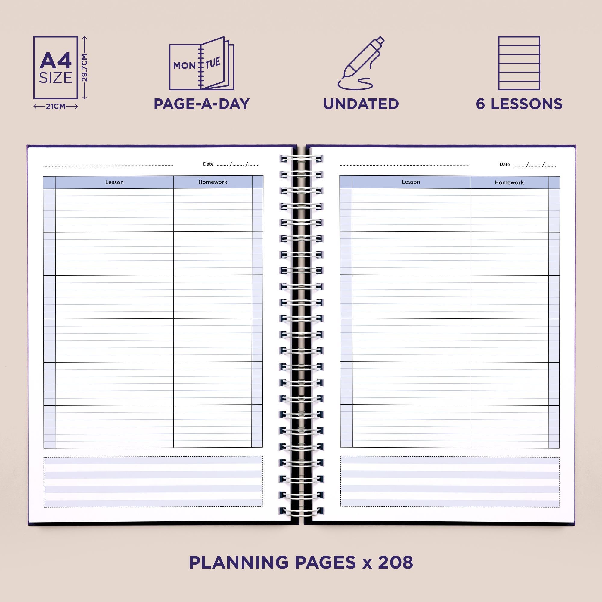 Personalised Teacher Planner / Lesson Planner - Floating Pearlescence ...