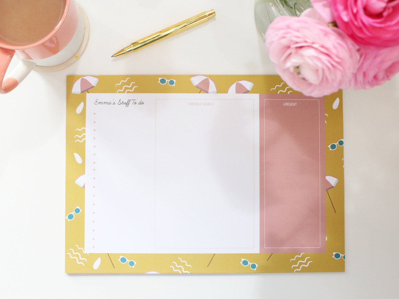 A4 Weekly Planner | Desk Notepad | Tear-off Notepad | Task Planner - 9 ...