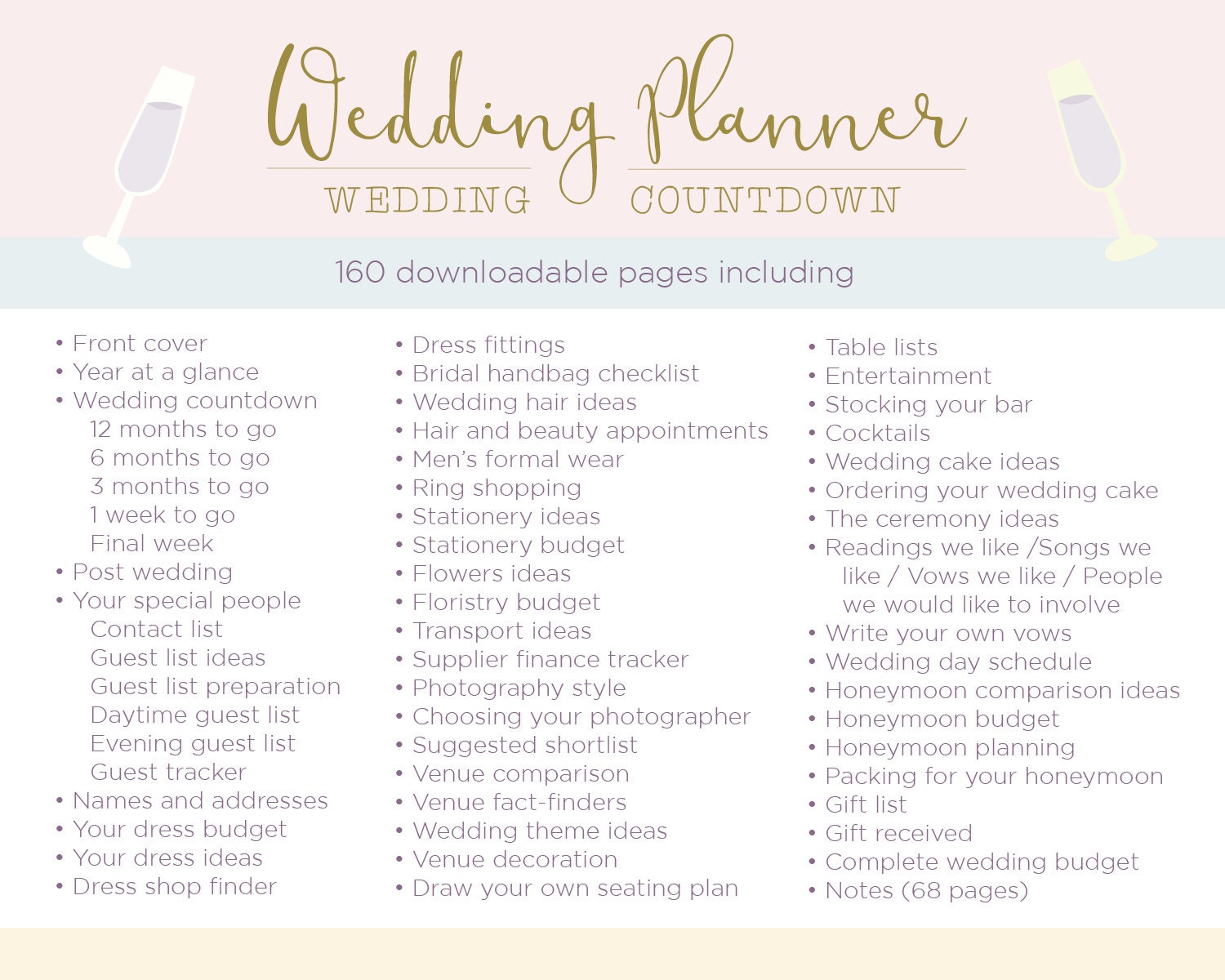Downloadable Wedding Planner Printable Planner Kit | Etsy