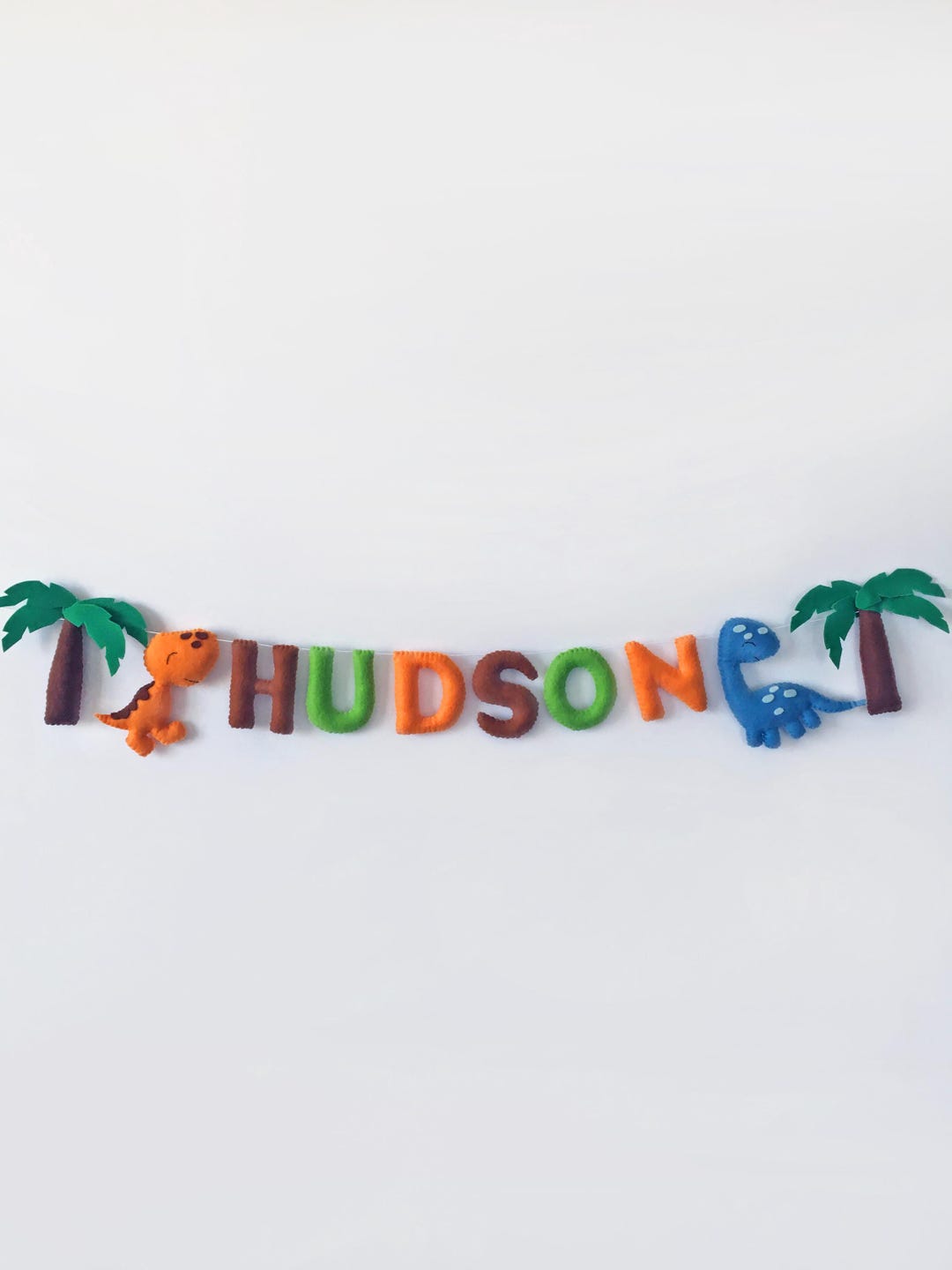 Felt Dinosaur Name Banner: Custom Nursery Garland - Etsy