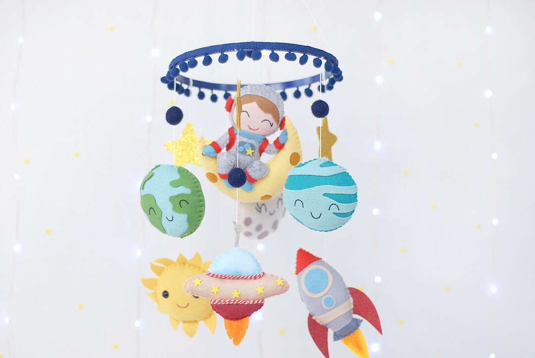 Space Mobile, Baby Crib Mobile, Space Bedroom Decor, Nursery Cot Mobile ...