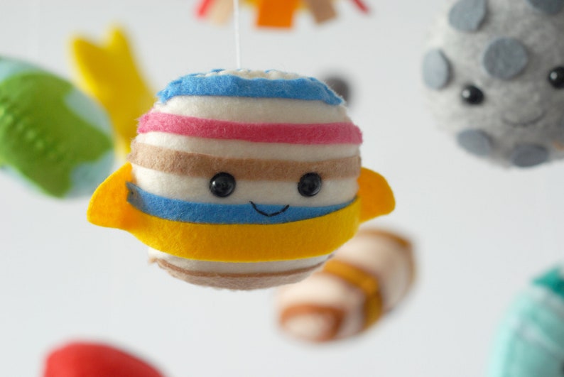 Felt Planet Mobile Space Nursery Decor Solar System Mobile | Etsy