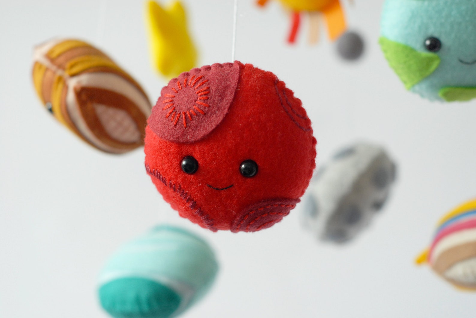 Felt Planet Mobile Space Nursery Decor Solar System Mobile | Etsy