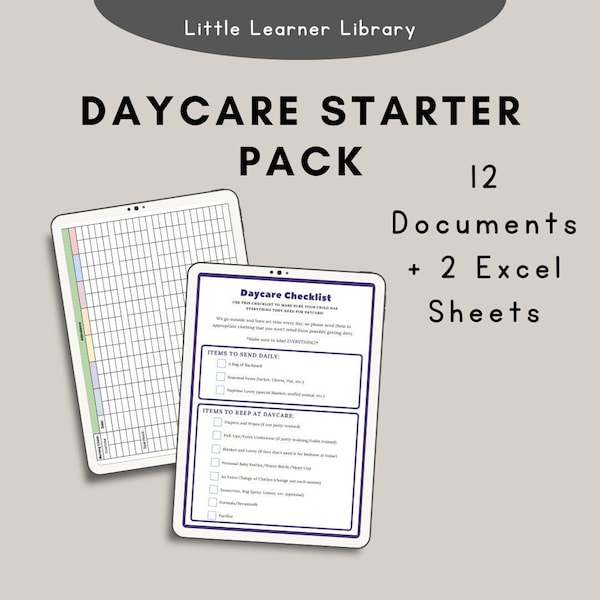 Daycare Starter Kit - Etsy