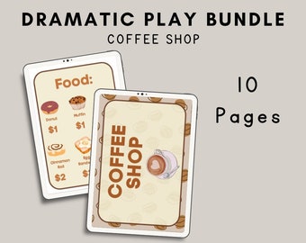 Coffee Shop Pretend Play Dramatic Play Printable Set - Etsy