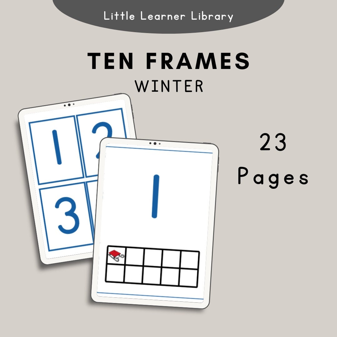 Winter Ten Frames (numbered and Matching Sets) - Etsy