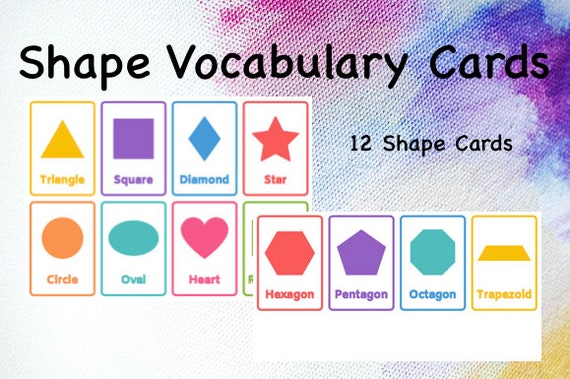 Shape Vocabulary Cards | Etsy
