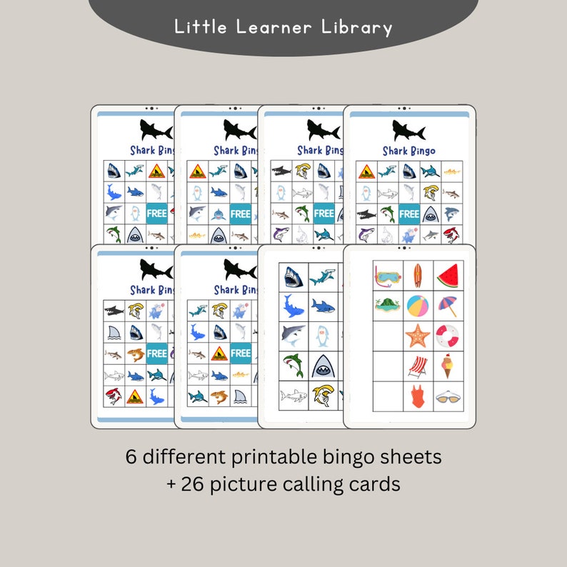 Printable Shark Bingo - Etsy