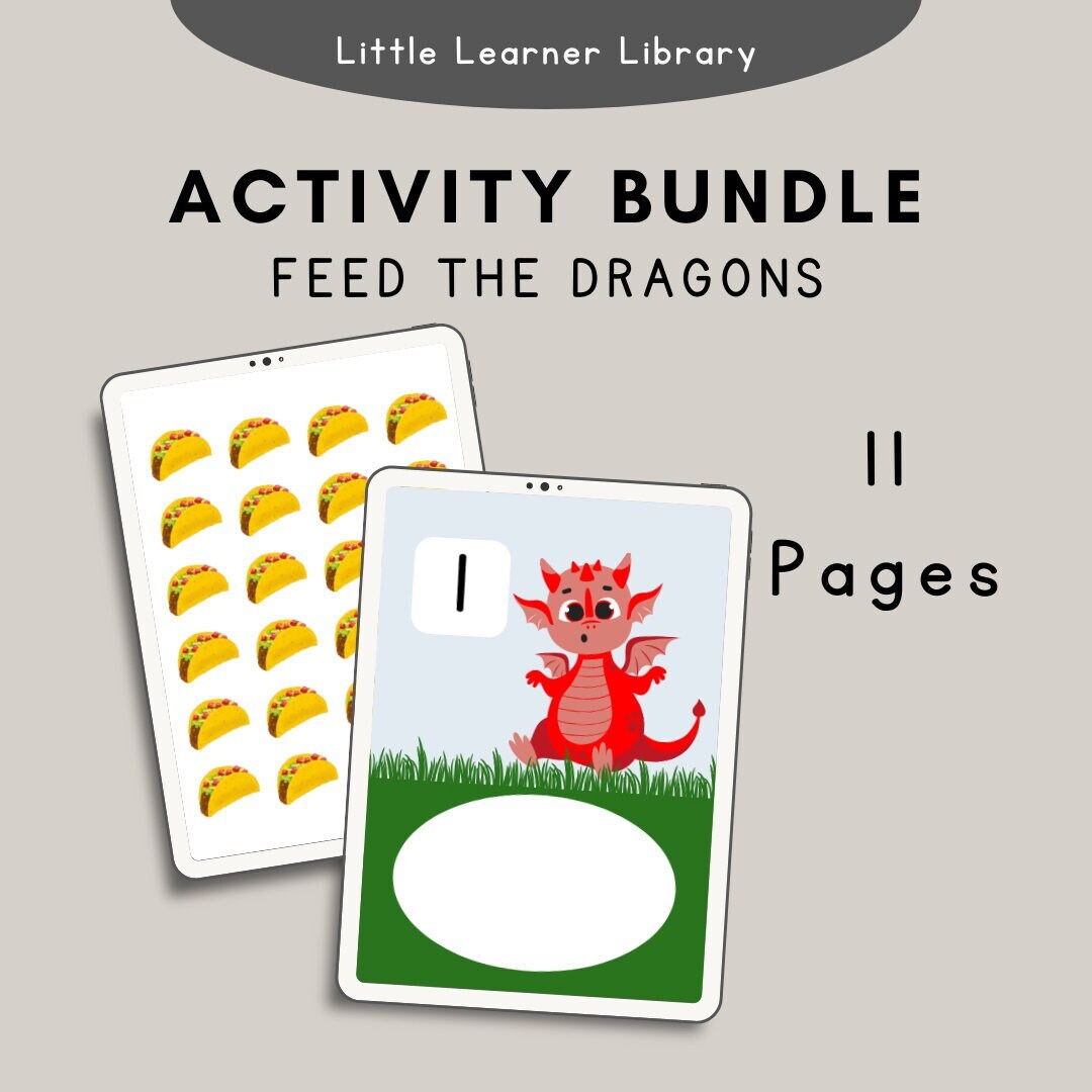 Dragons Love Tacos Math Activity Bundle - Etsy
