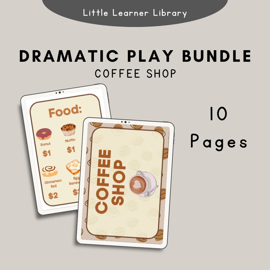 Coffee Shop Dramatic Play Printables - Etsy Australia