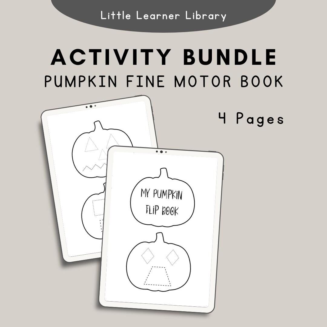 Pumpkin Fine Motor Flipbook Activity Bundle - Etsy
