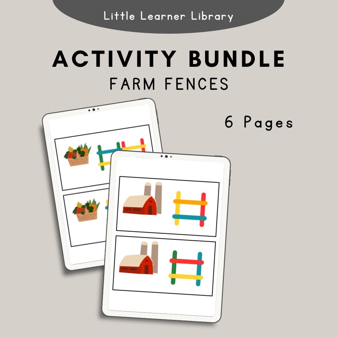 Farm Fences - Popsicle Stick Pattern Activity - Etsy