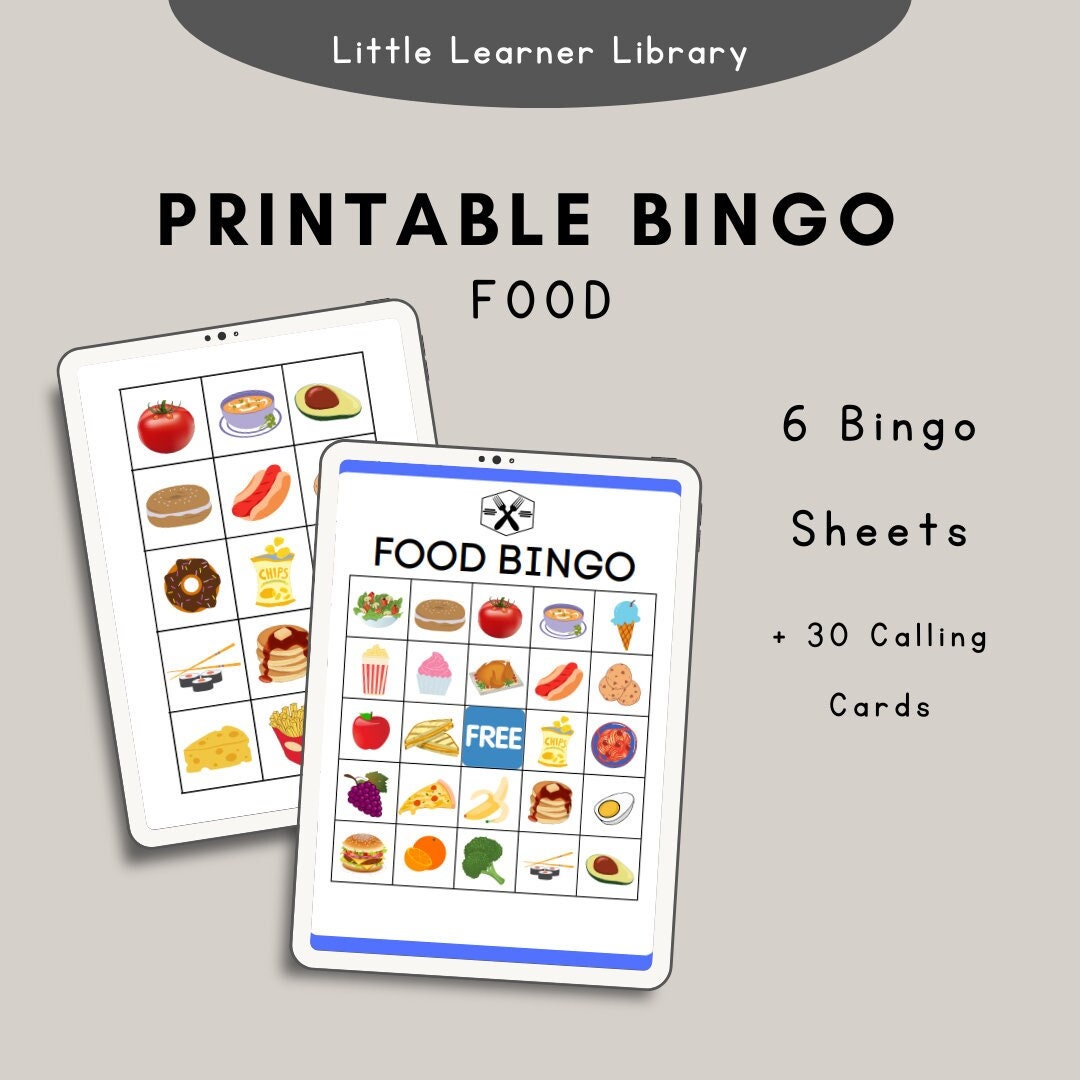 Printable Restaurant/food Bingo - Etsy