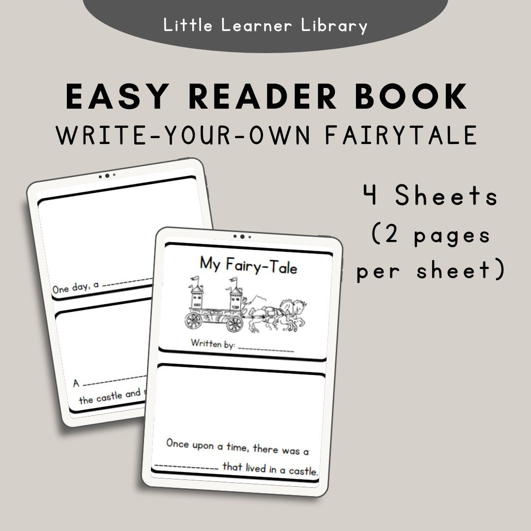 Write-your-own-fairytale Printable "easy Reader" Book - Etsy