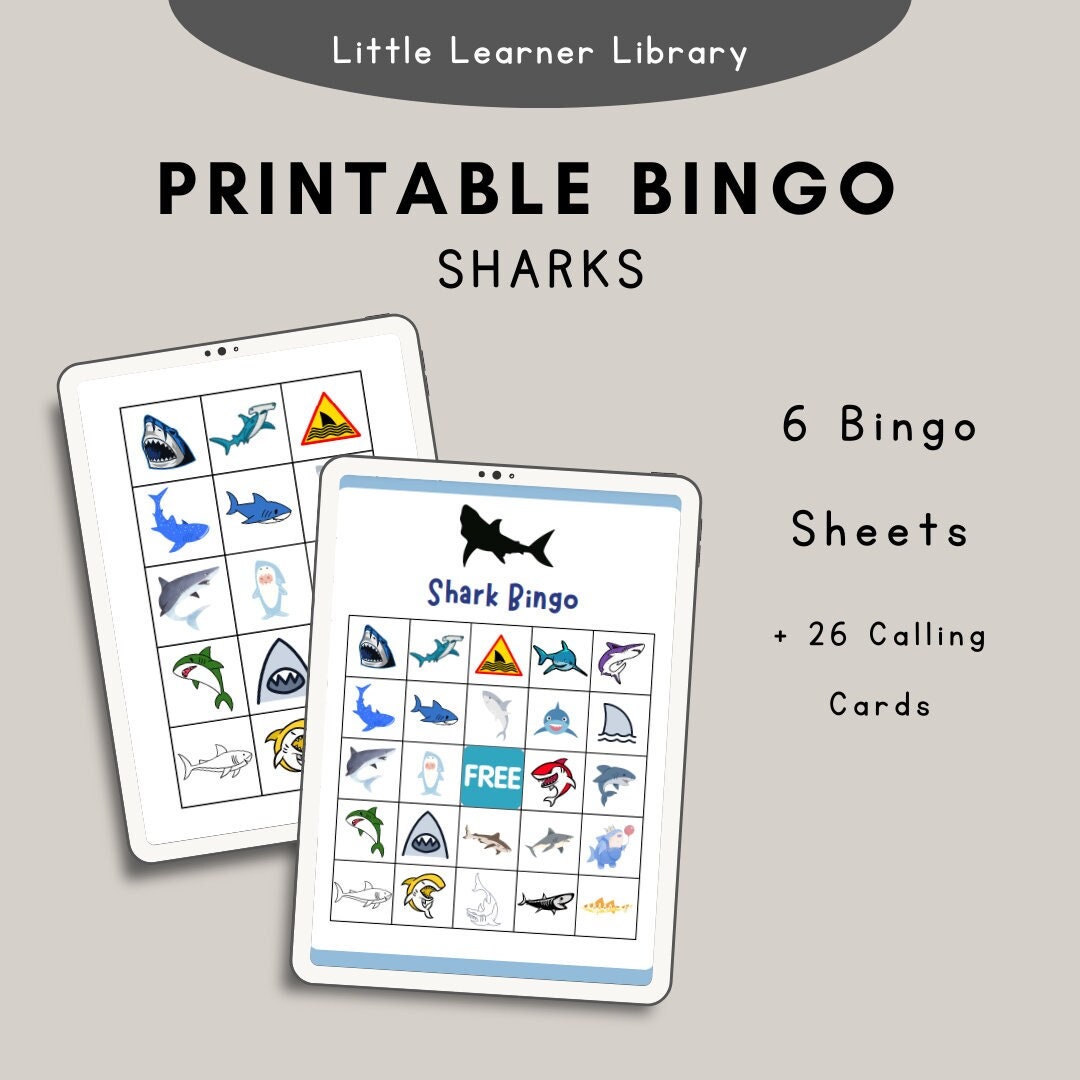 Printable Shark Bingo - Etsy