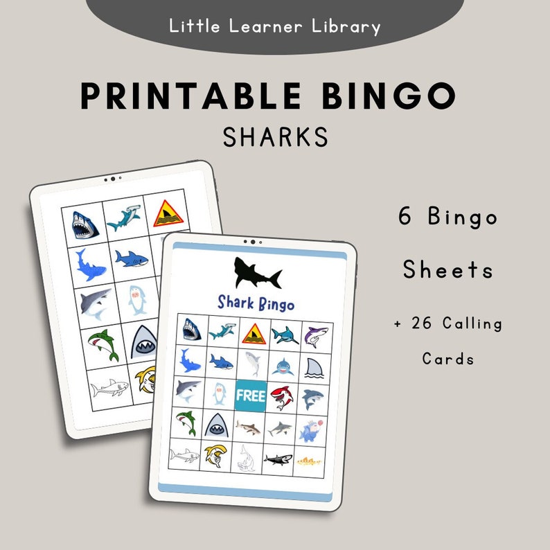 Printable Shark Bingo - Etsy